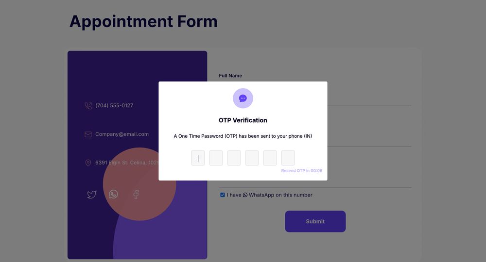 How to Verify Lead with OTP Phone Verification - MakeForms