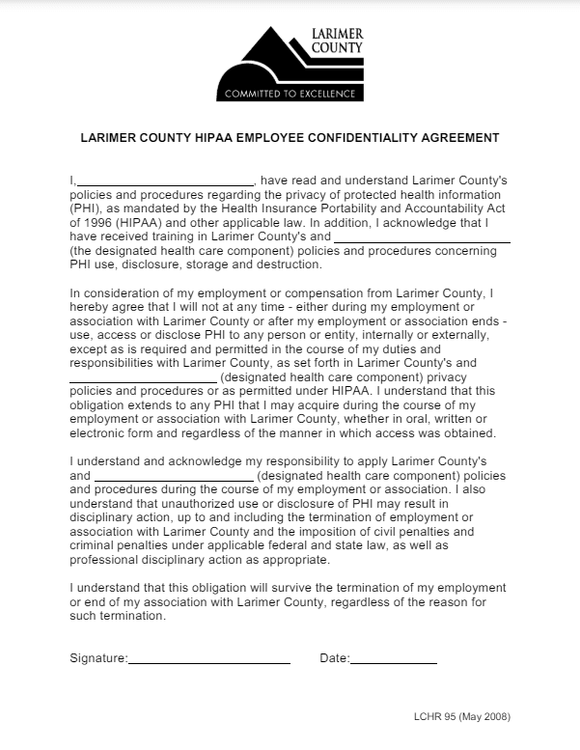 What is a HIPAA Employee Confidentiality Agreement - MakeForms