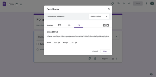 How to Embed a Google Form in an Email or a Website - MakeForms